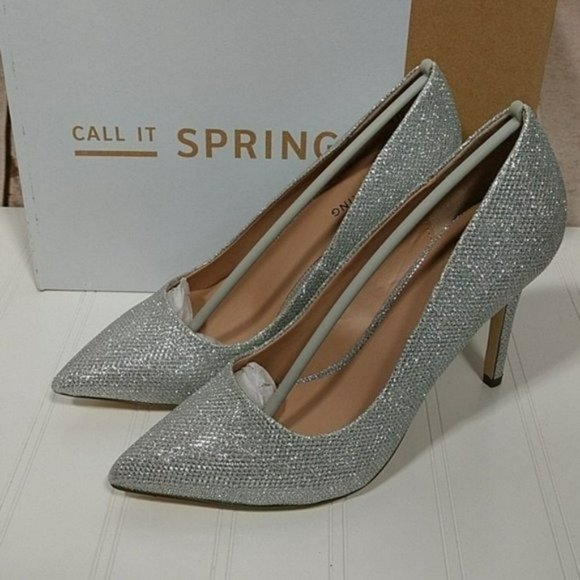 Call It Spring | Shoes | Call It Spring Agrirewiel Pumps Silver | Poshmark